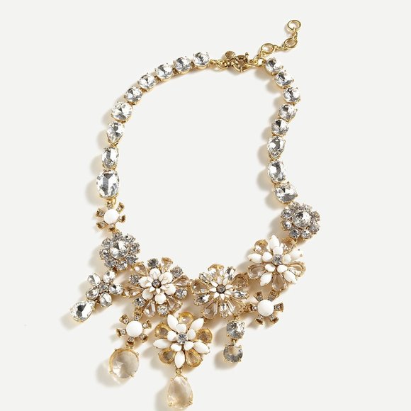 J. Crew | Jewelry | New One Size J Crew Flower Boom Statement Necklace ...